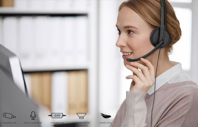 Recenzja Creative HS-220 - słuchawki do biura i Call Center - TECHNOSenior